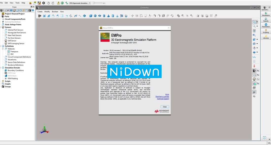 Keysight EMpro 2019 x64 破解版下载 crack - Nidown